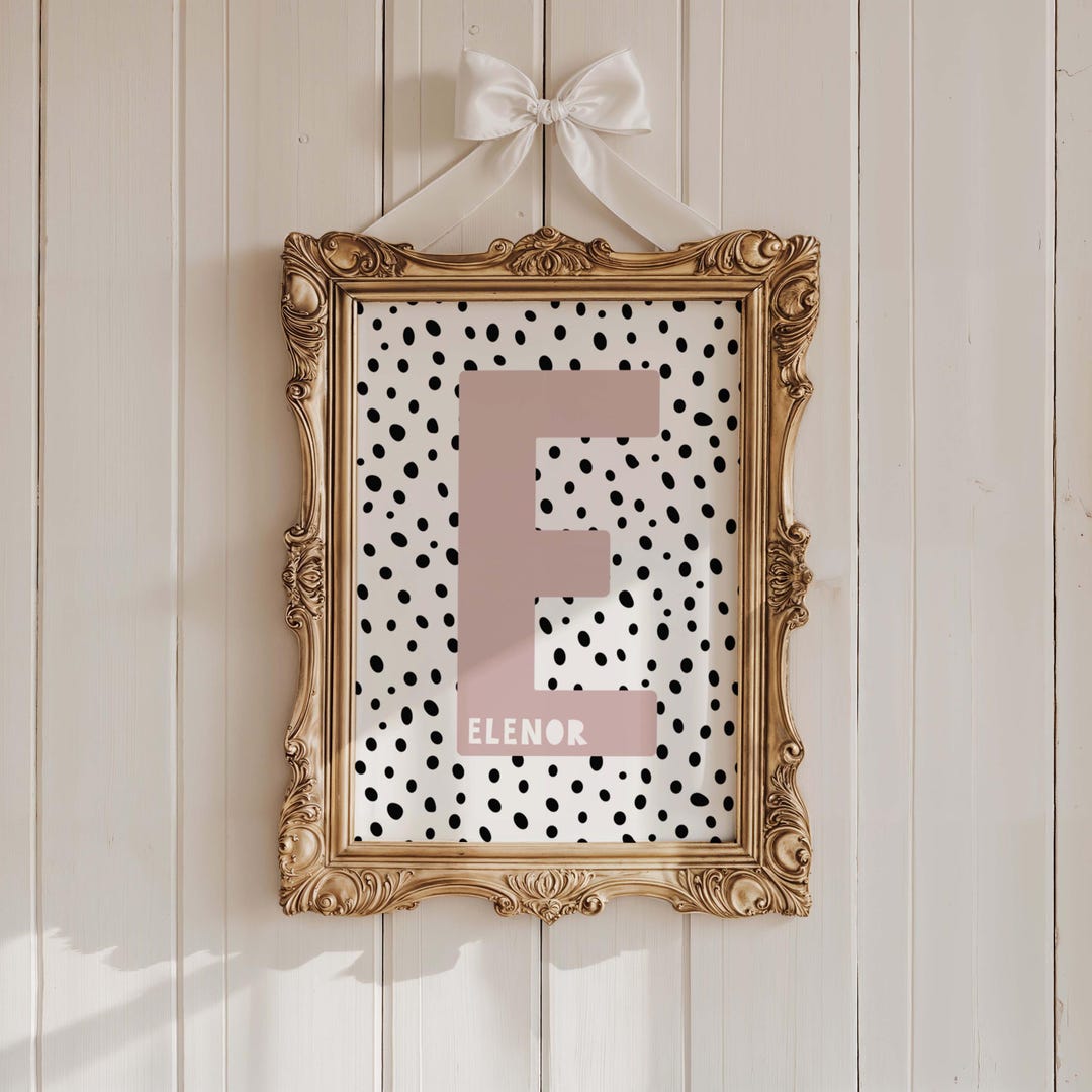 Personalized Initial Name Print: Nursery Decor Wall Art - Etsy