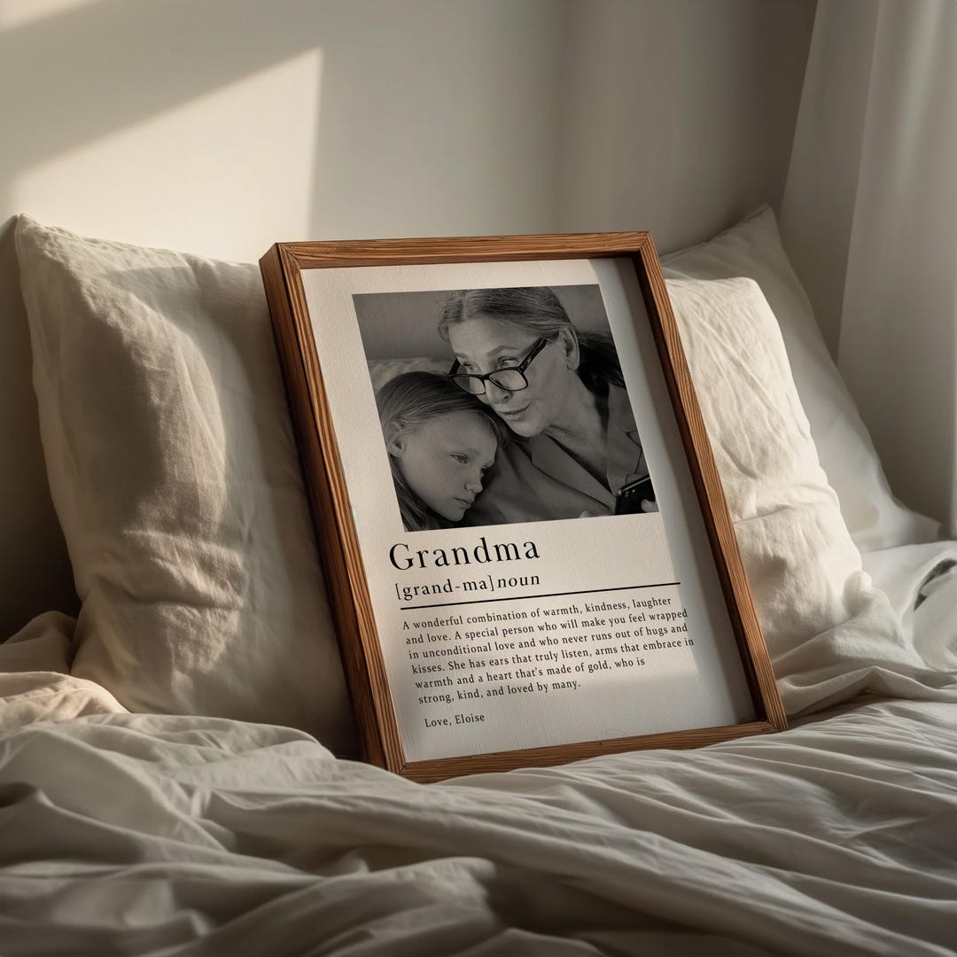 Grandma Photo Definition Print, Personalised Gift - Etsy