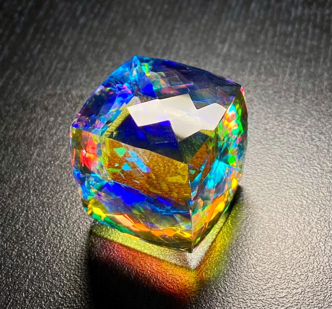 1,pis. ,AA++ Mystic Topaz Glass ,gemstone , Cutting Jewellery Gemstone ...