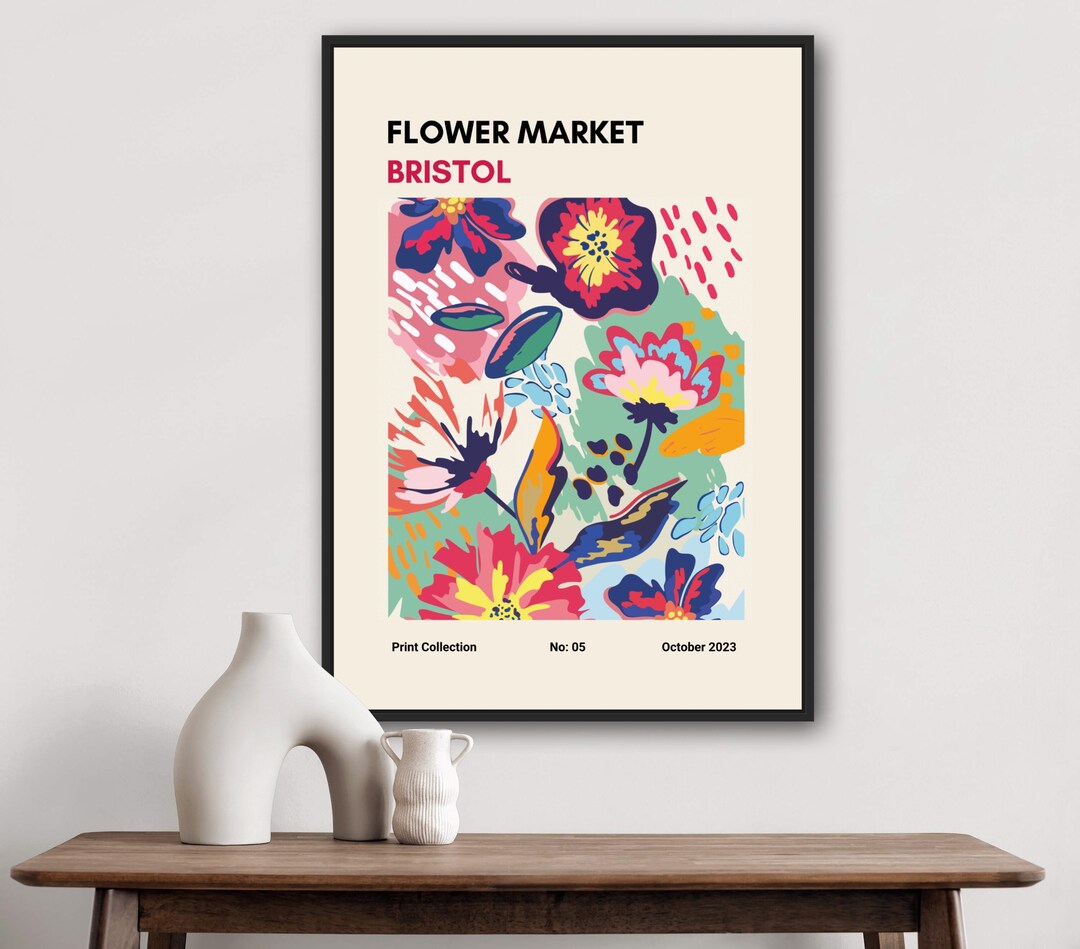 DIGITAL Bristol | Typography | Flower Market | Modern Art | Wall Art ...