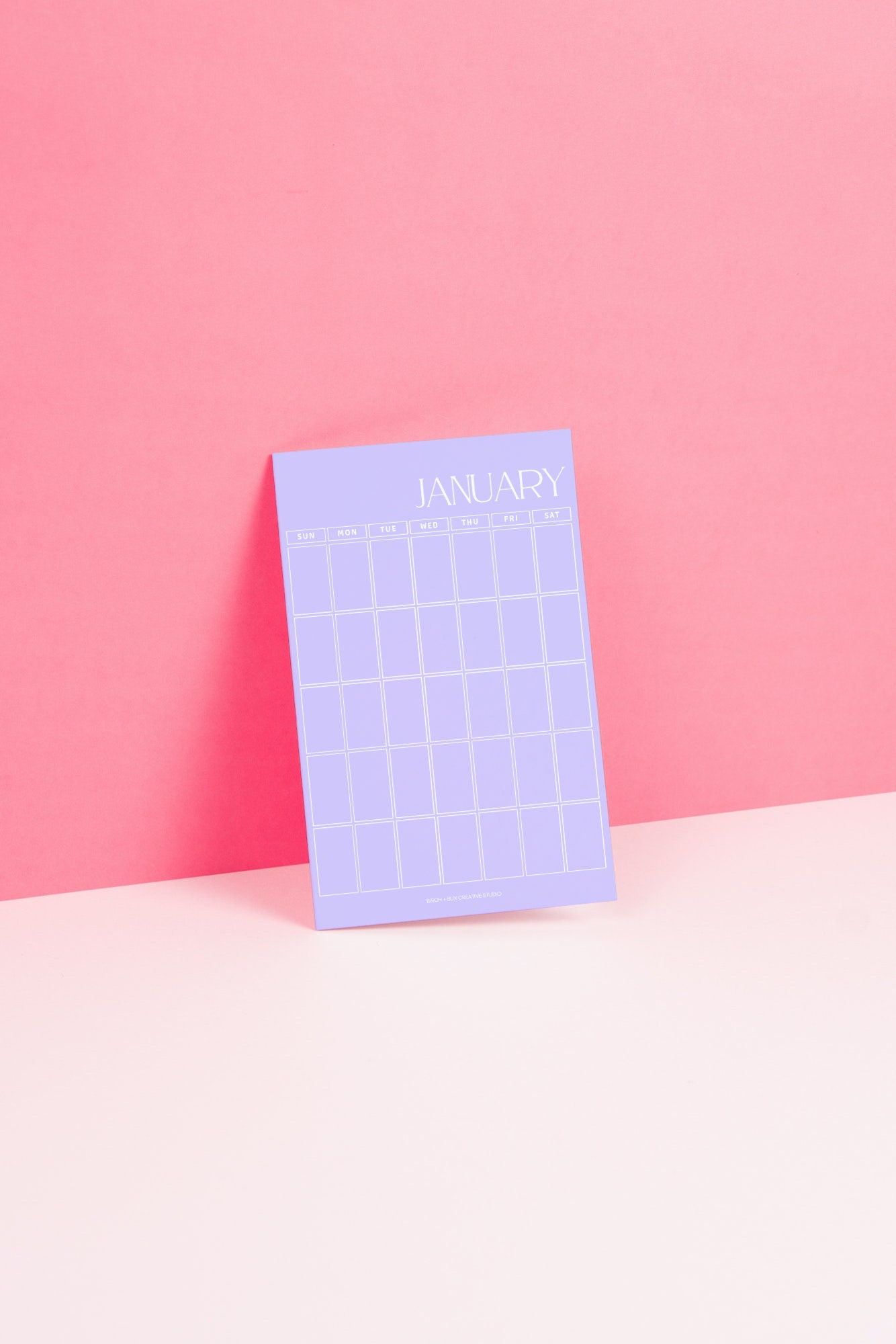 Printable Monthly Wall Planner | A4 A3 Lilac Purple | 12 Individual ...