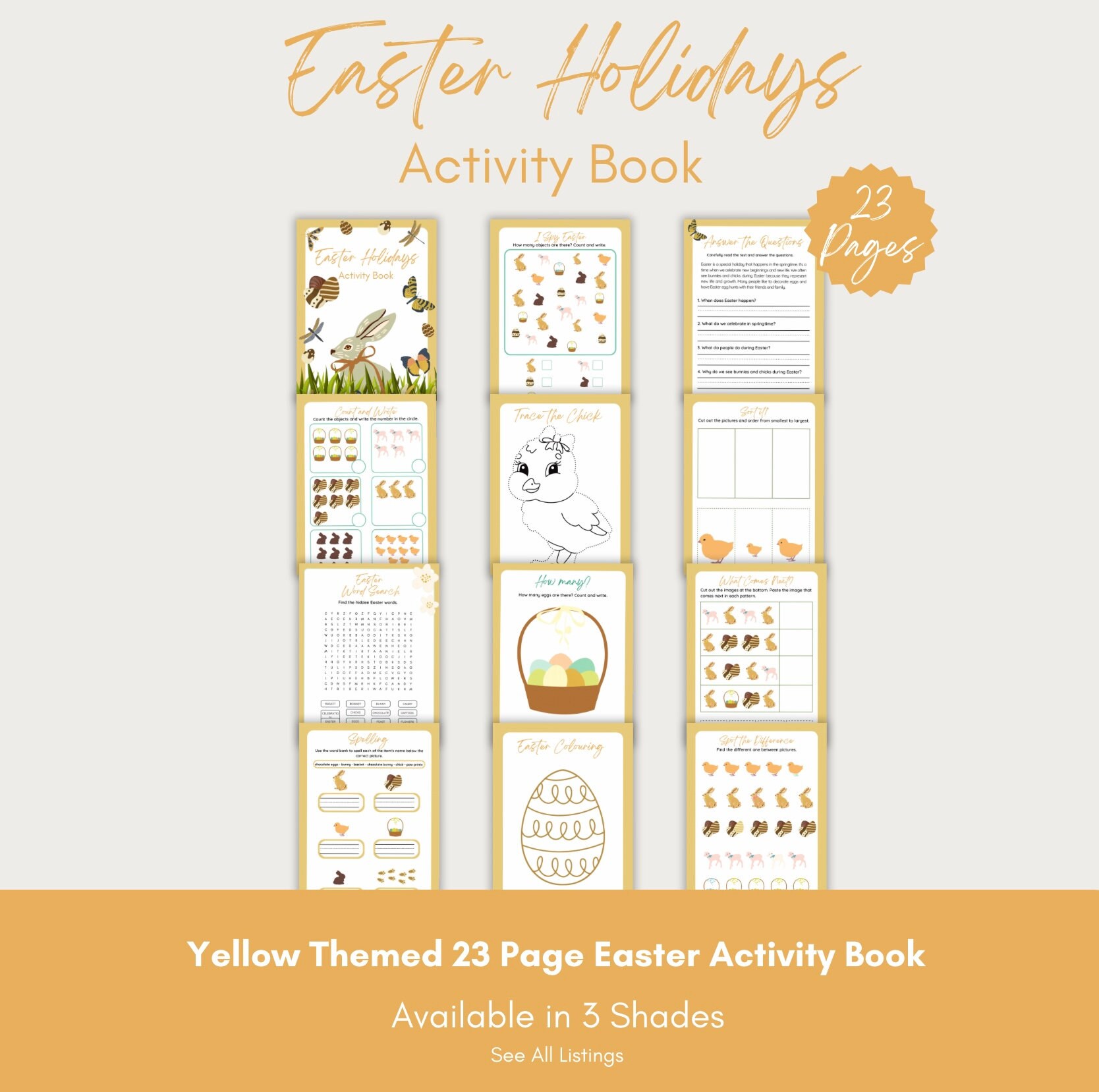 Easter Printable Easter Activity Pack Easter Learning Activities Easter ...