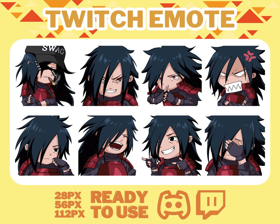 Anime Emotes, Shinobi Villain Emote, Manga Cartoon Cute Emotes, Twitch ...