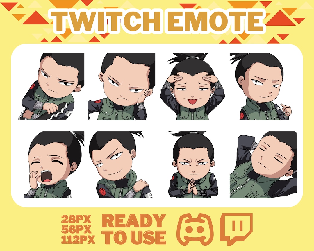 Anime Emotes, Shinobi Friend Emote, Manga Cartoon Cute Emotes, Twitch ...