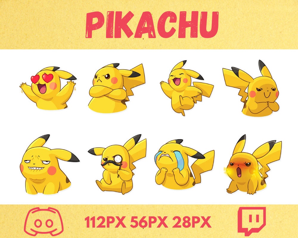 Pokemon Emotes Emote Pack Manga Emote Anime Twitch Emotes - Etsy Australia