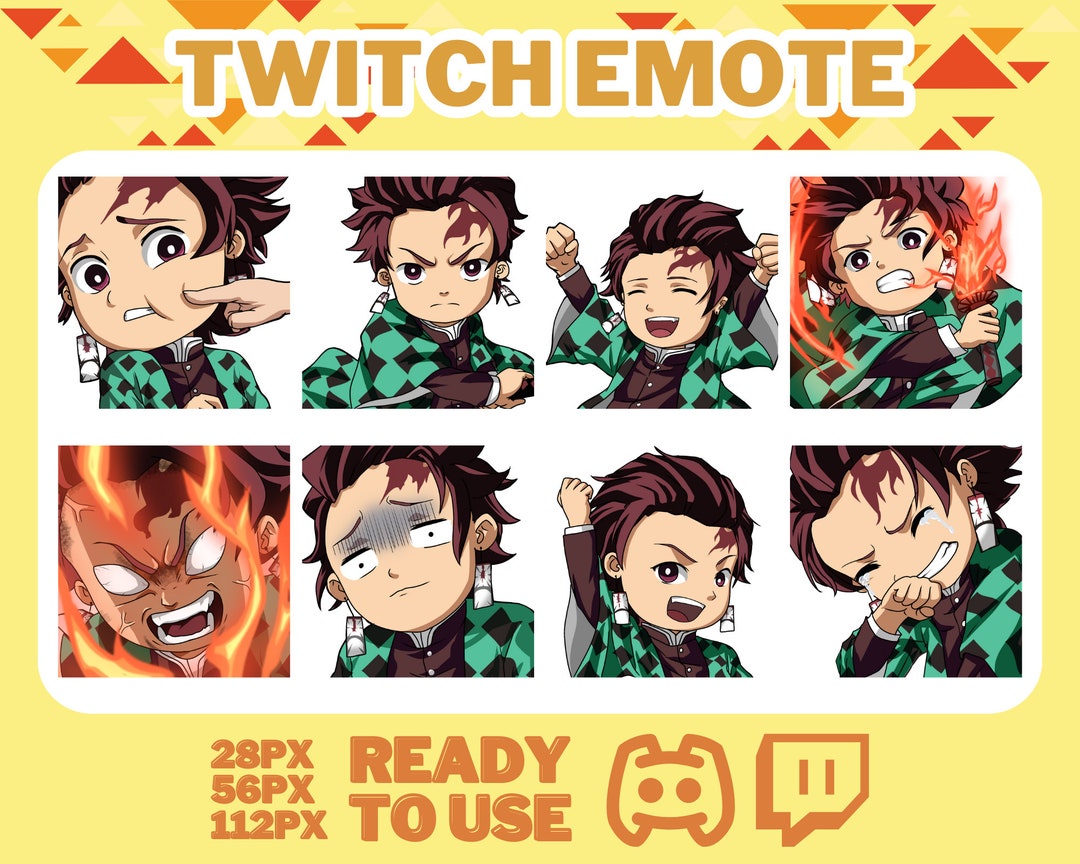 Anime Emotes, Demon Fighter Emote, Manga Cartoon Cute Emotes, Twitch ...
