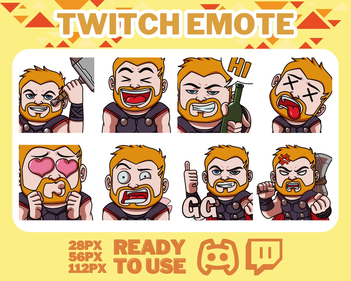 Hammer Hero Emote, Emote Pack, Manga Emote, Cartoon Emote, Anime Twitch ...