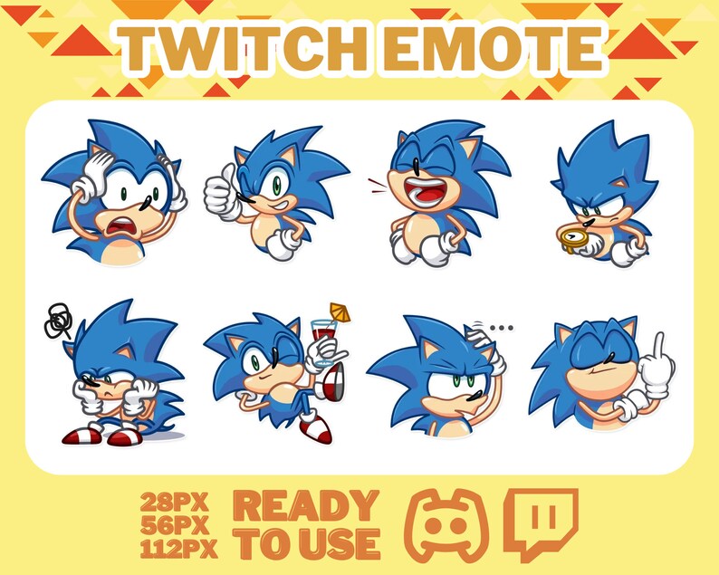 Hedgehog Emotes, Emote Pack, Manga Emote, Cartoon Emote, Anime Twitch ...