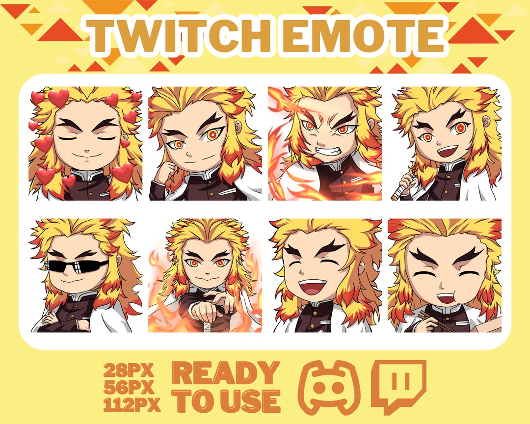 Anime Emotes, Demon Fighter, Manga Cartoon Cute Emotes, Twitch Emotes ...