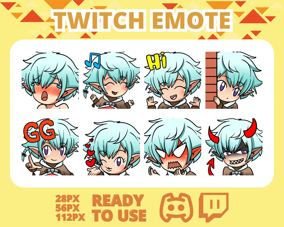 Final Fantasy Emotes, Emote Pack, Manga Emote, FF Emote, Anime Twitch ...