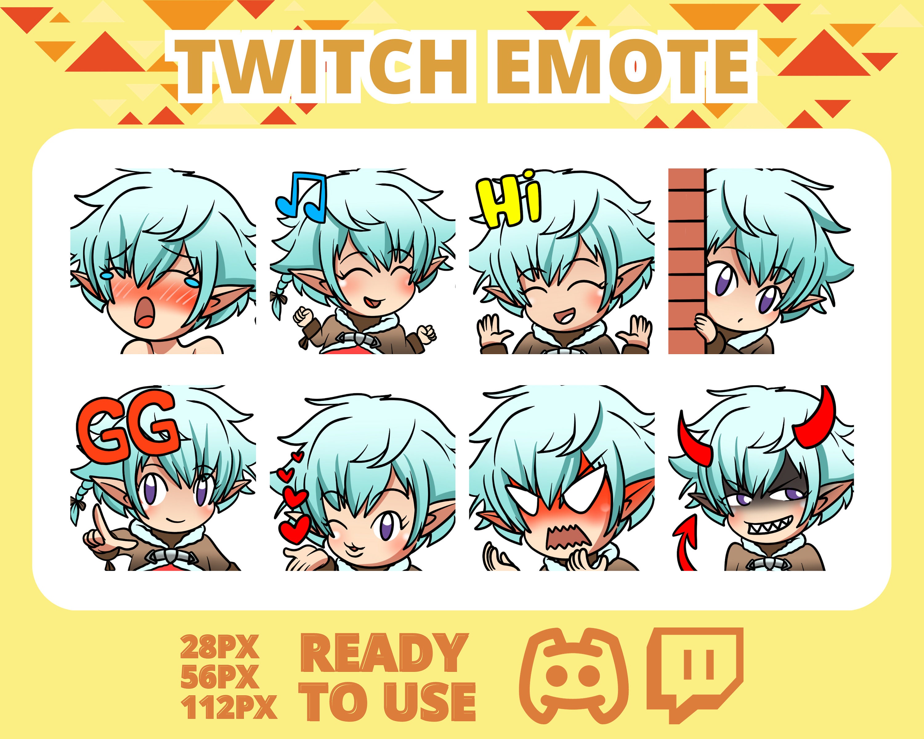Final Fantasy Emotes, Emote Pack, Manga Emote, FF Emote, Anime Twitch ...
