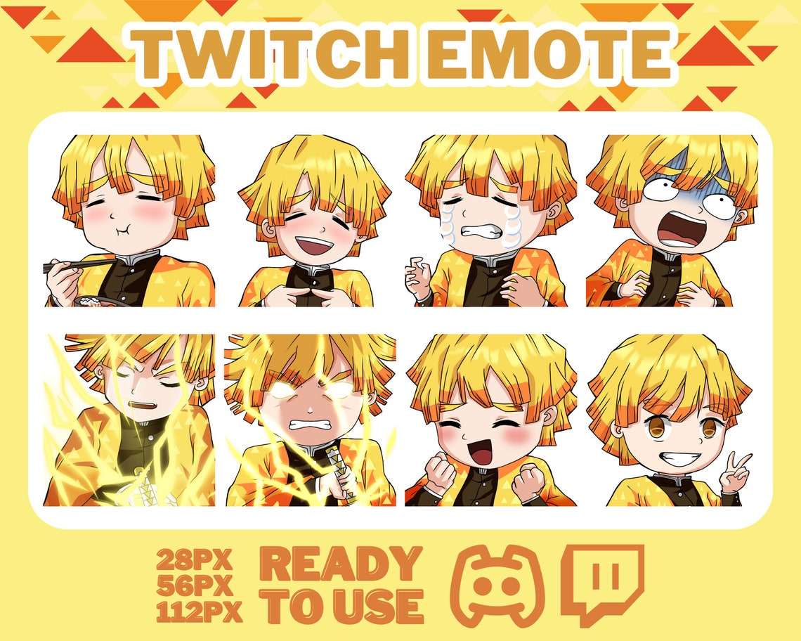 Anime Emotes, Demon Fighter, Manga Cartoon Cute Emotes, Twitch Emotes ...
