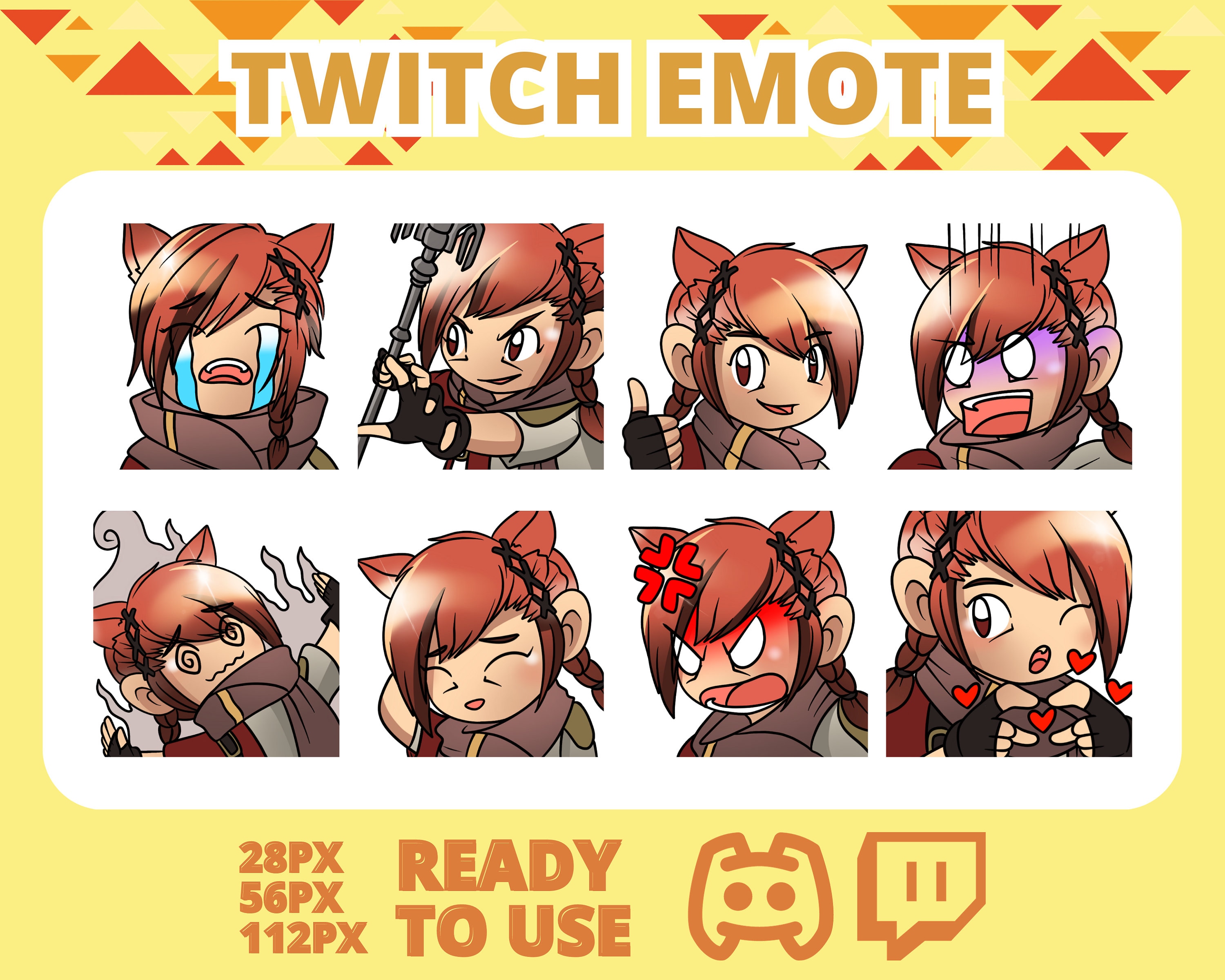 Final Fantasy Emotes, Emote Pack, Manga Emote, FF Emote, Anime Twitch ...