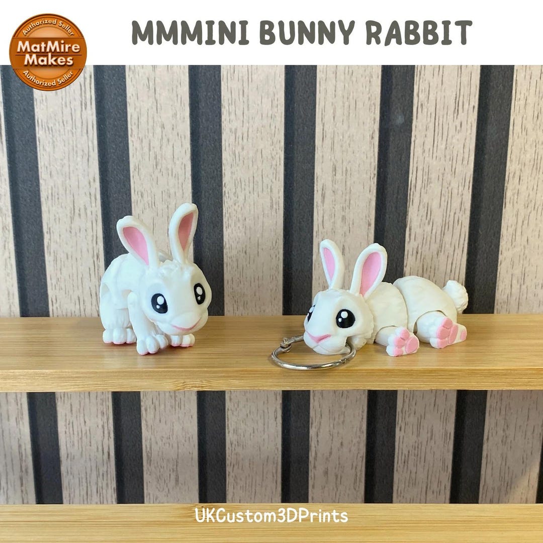 Mmmini Bunny Rabbit Fidget - Optional Keychain - Etsy
