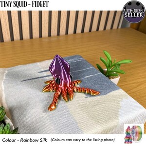 3D Printed Tiny Squid - Articulated - Fidget Gift - Etsy