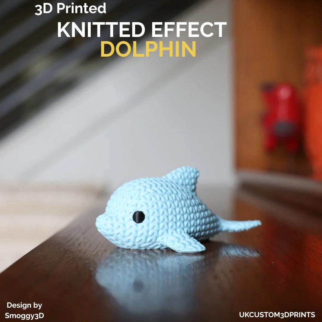 3D Printed Dolphin - Knitted Effect - Etsy