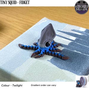 3D Printed Tiny Squid - Articulated - Fidget Gift - Etsy