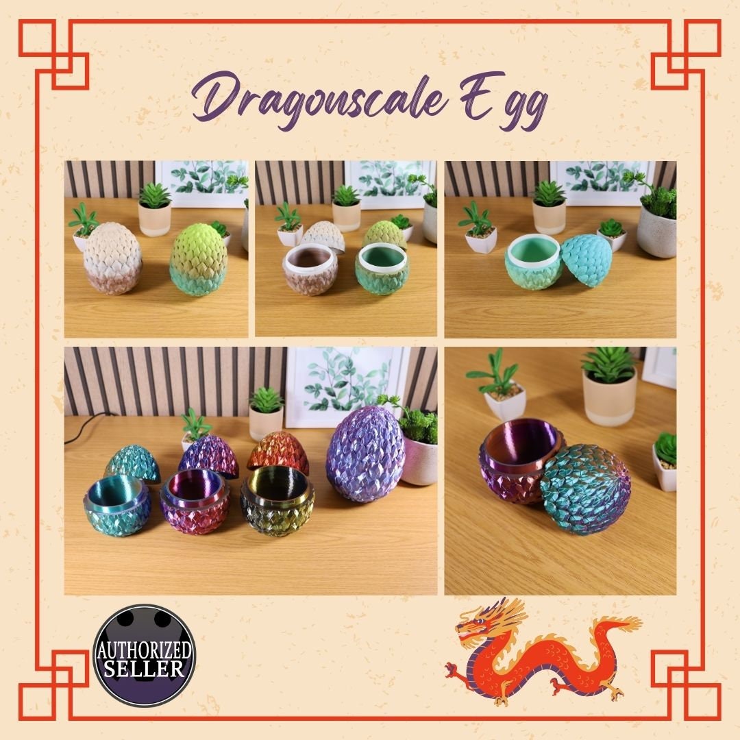 3D Printed Dragonscale Egg - Etsy