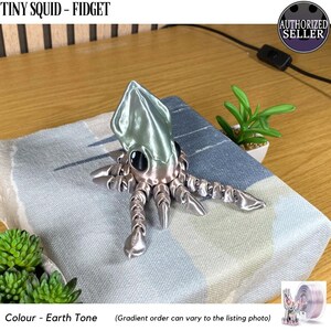3D Printed Tiny Squid - Articulated - Fidget Gift - Etsy