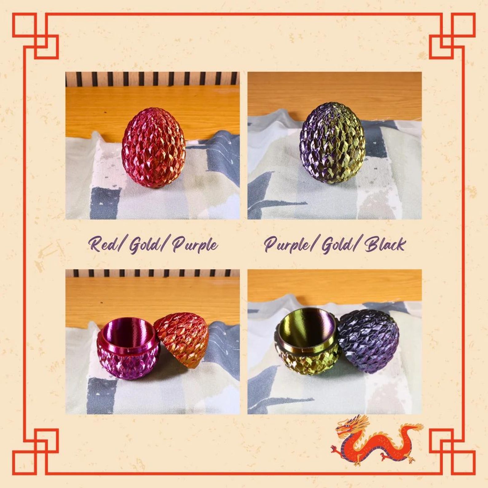 3D Printed Dragonscale Egg - Etsy