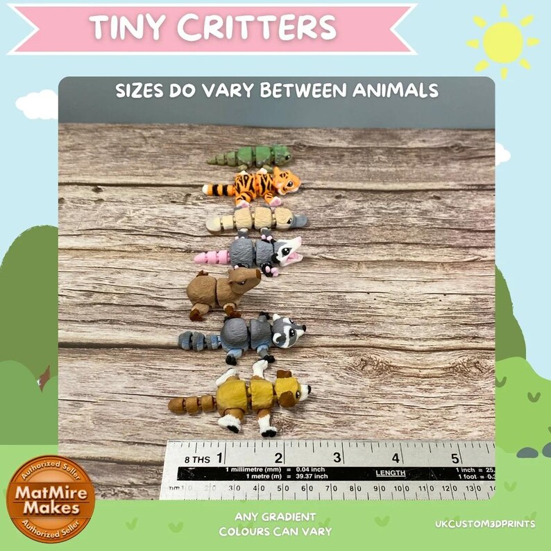 Tiny Critters Animal Fidgets - 3D Printed - Etsy Canada