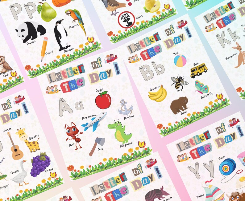 Animal Alphabet, Alphabet Flash Cards, Preschool Counting Flash Cards ...