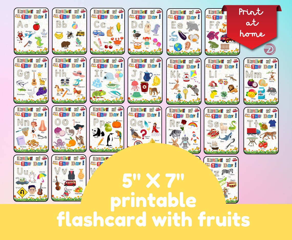 Animal Alphabet, Alphabet Flash Cards, Preschool Counting Flash Cards ...