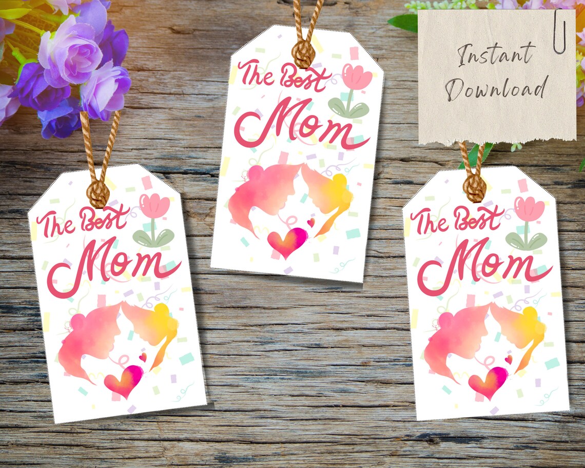 Printable Gift Tags, Happy Mothers Day Tags, Happy Mothers Day Gift Tag ...