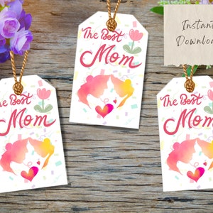 Printable Gift Tags, Happy Mothers Day Tags, Happy Mothers Day Gift Tag ...
