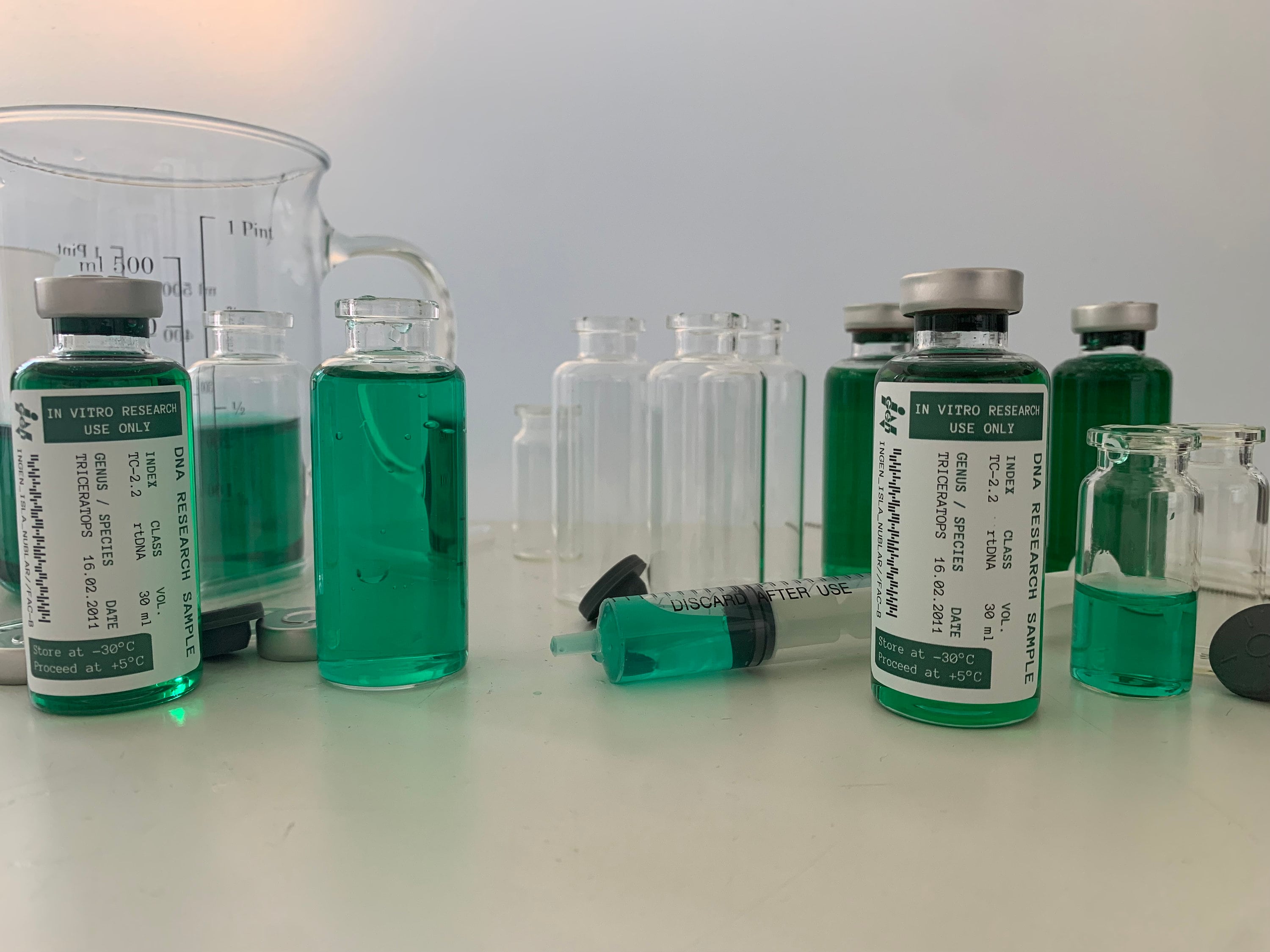 Triceratops DNA Vial Jurassic Park / Jurassic World PROPS 2 Pieces - Etsy