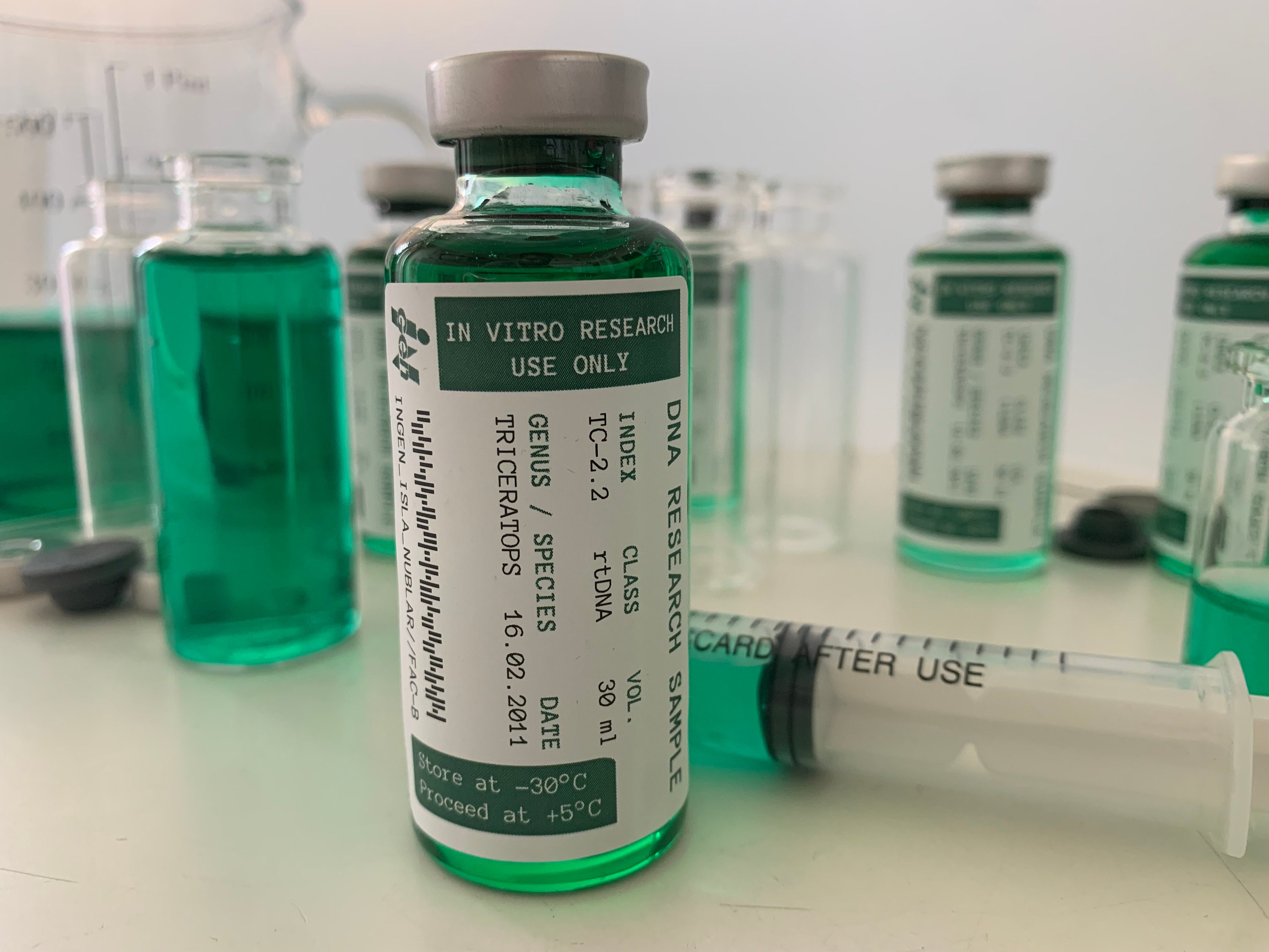 Triceratops DNA Vial Jurassic Park / Jurassic World PROPS 2 Pieces - Etsy