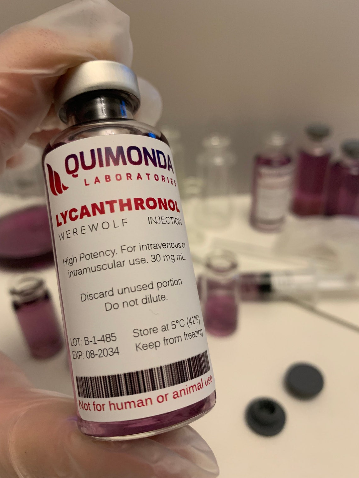 Lycanthronol Werewolf Injection PROP 2 Pieces - Etsy