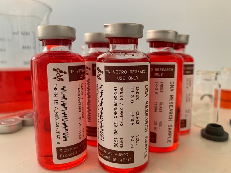 Indominus Rex DNA Vial Jurassic Park / Jurassic World PROP 2 Pieces - Etsy