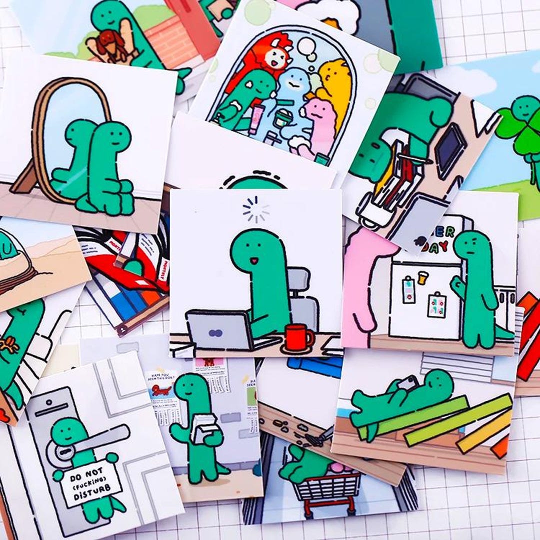 Set of 20 Pieces Cute Little Dinosaur Stickers F - for DIY Journal ...