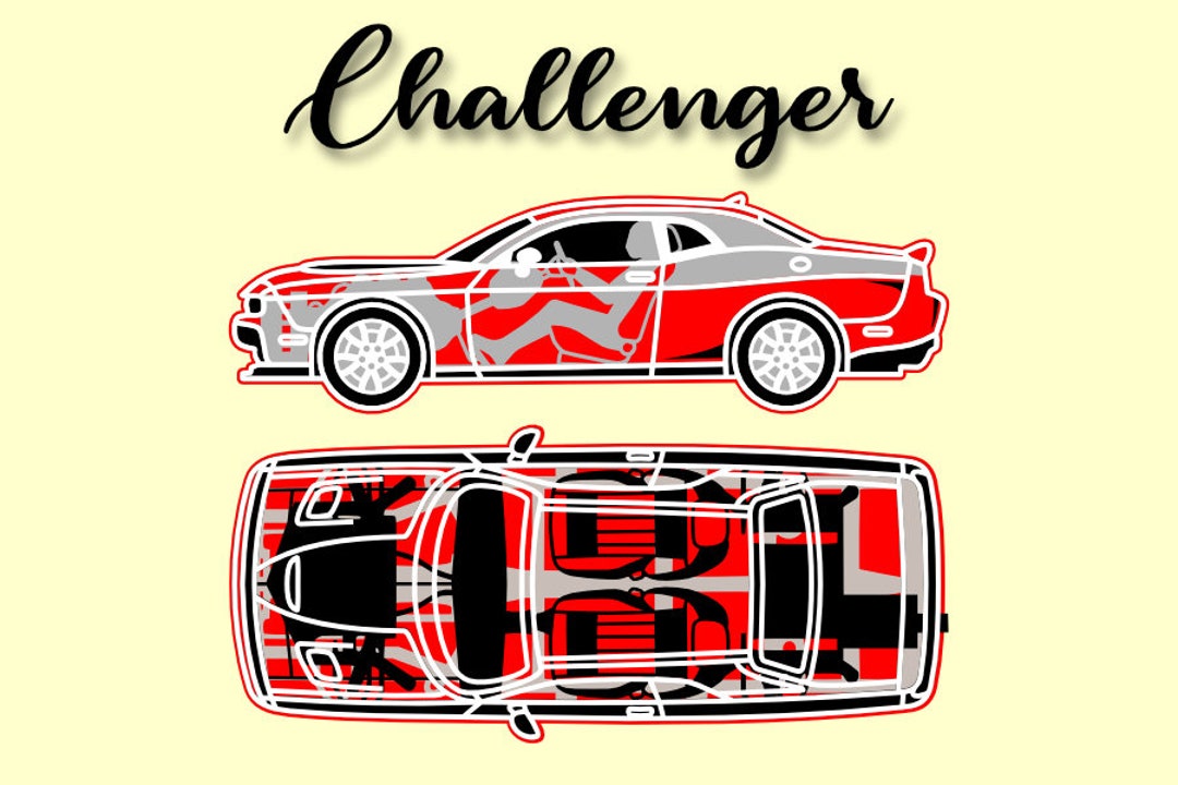 Dodge Challenger Svg Digital File Multilayer Laser Cut - Etsy