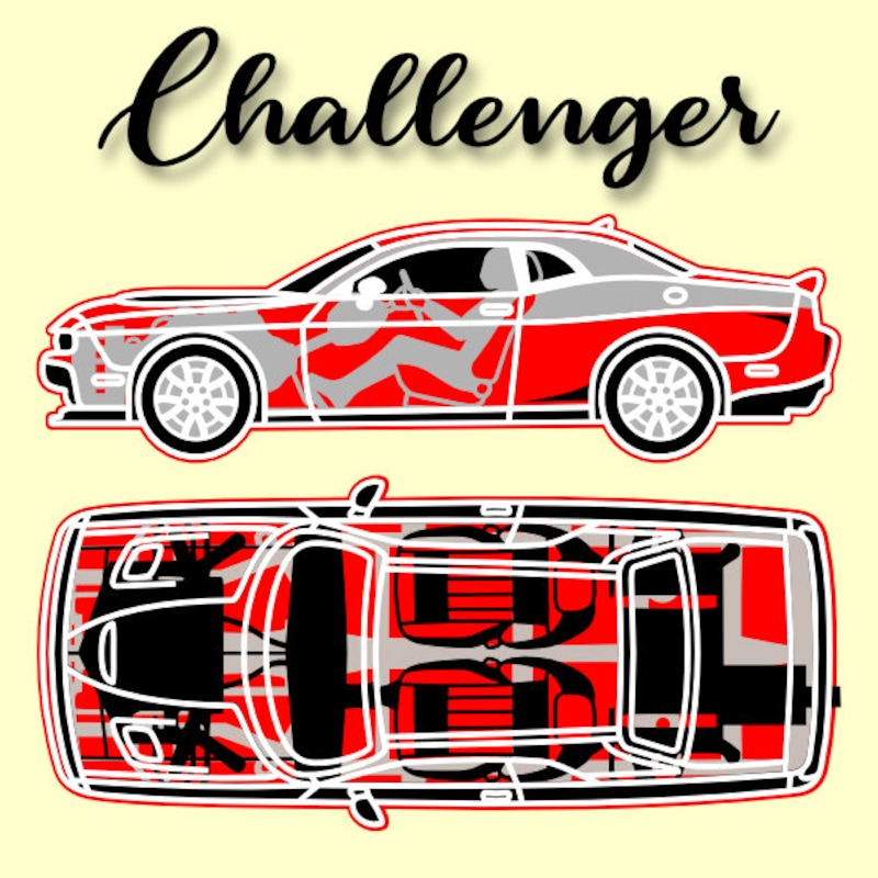Dodge Challenger Svg - Etsy