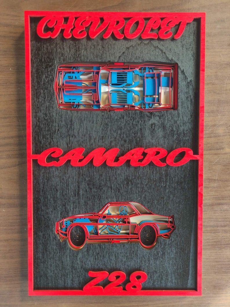 Chevrolet Camaro Svg Multilayer Laser Cut File - Etsy