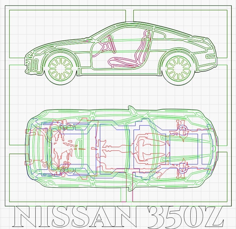 Nissan 350Z Svg Multilayer Digital File - Etsy