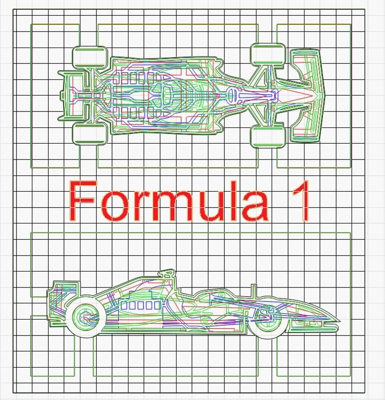 Formula 1 Svg Laser Cut Digital File - Etsy