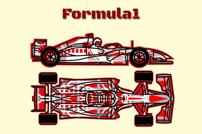 Formula 1 Svg Laser Cut Digital File - Etsy