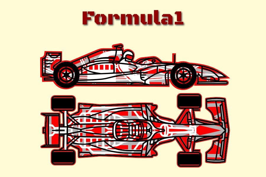 Formula 1 Svg Laser Cut Digital File - Etsy