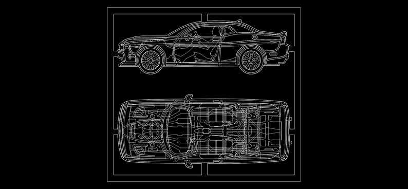 Dodge Challenger Svg Digital File Multilayer Laser Cut - Etsy