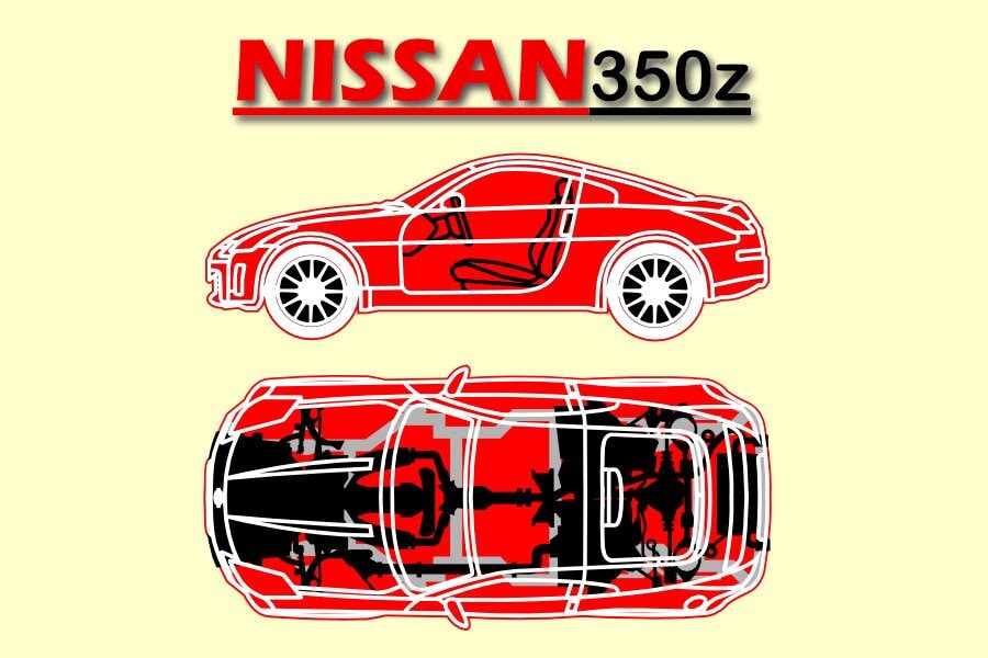 Nissan 350Z Svg Multilayer Digital File - Etsy