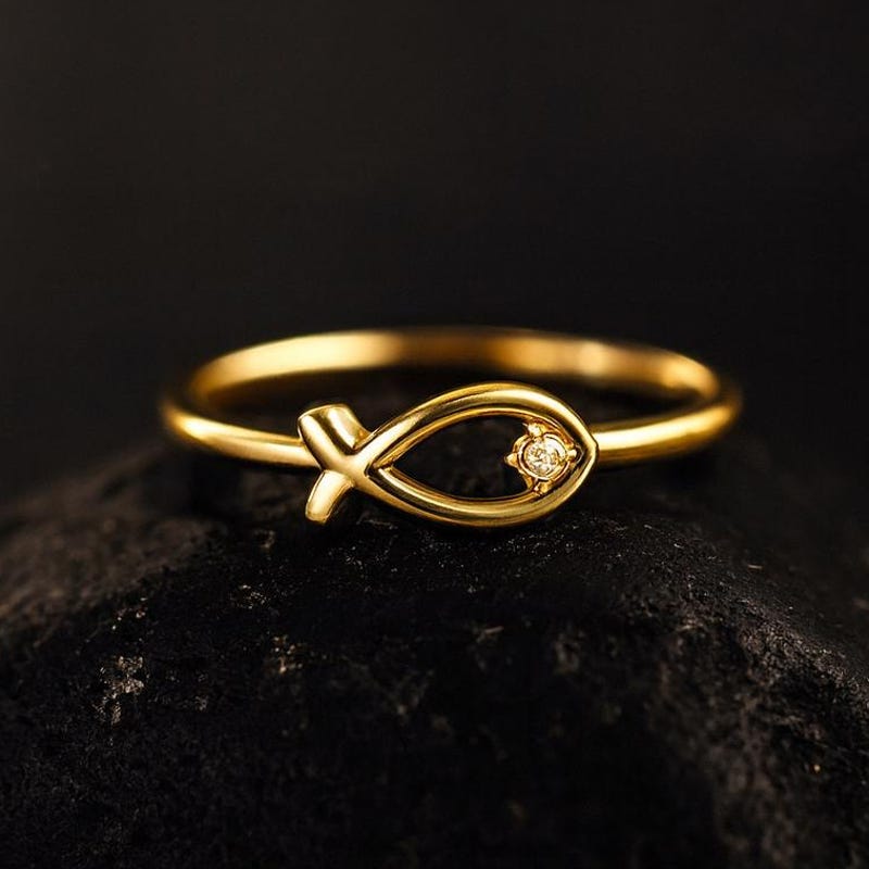 Ichthus Fish Ring - Etsy