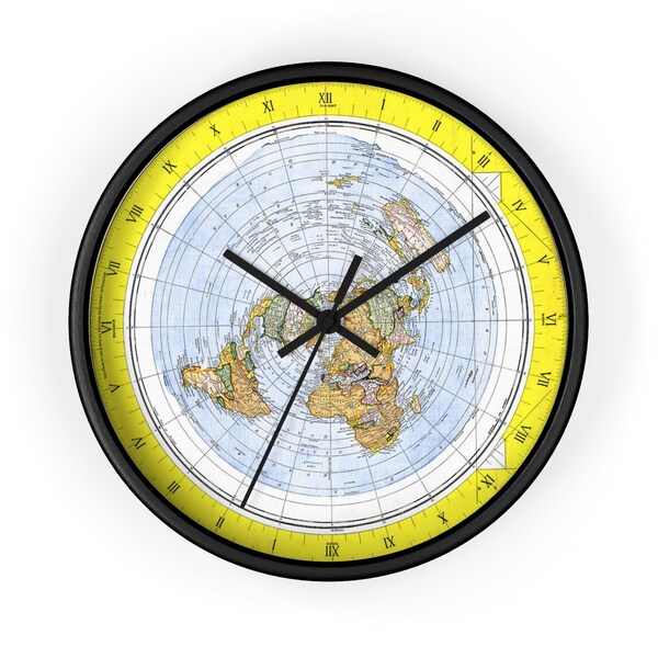 Flat Earth Wall Clock - Etsy