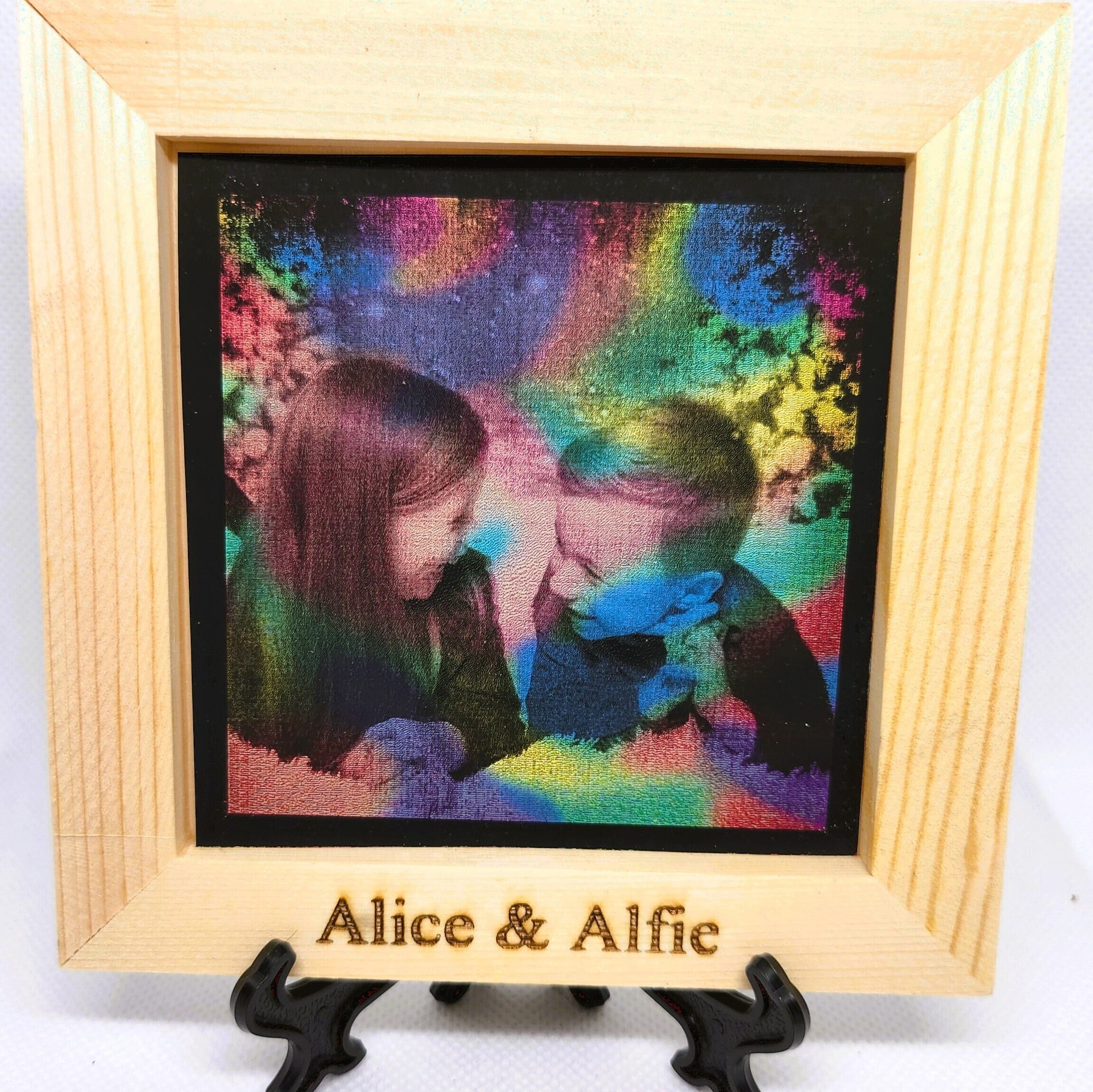 Wooden Picture Frame Stand Rainbow Card All Laser - Etsy