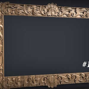 Wooden TV Frame for Wall, Carved Television Frame, TV Framing ...