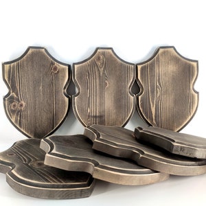 Wooden Hunting Trophy Shield, Carved Hunter's Trophy Stand, Custom ...