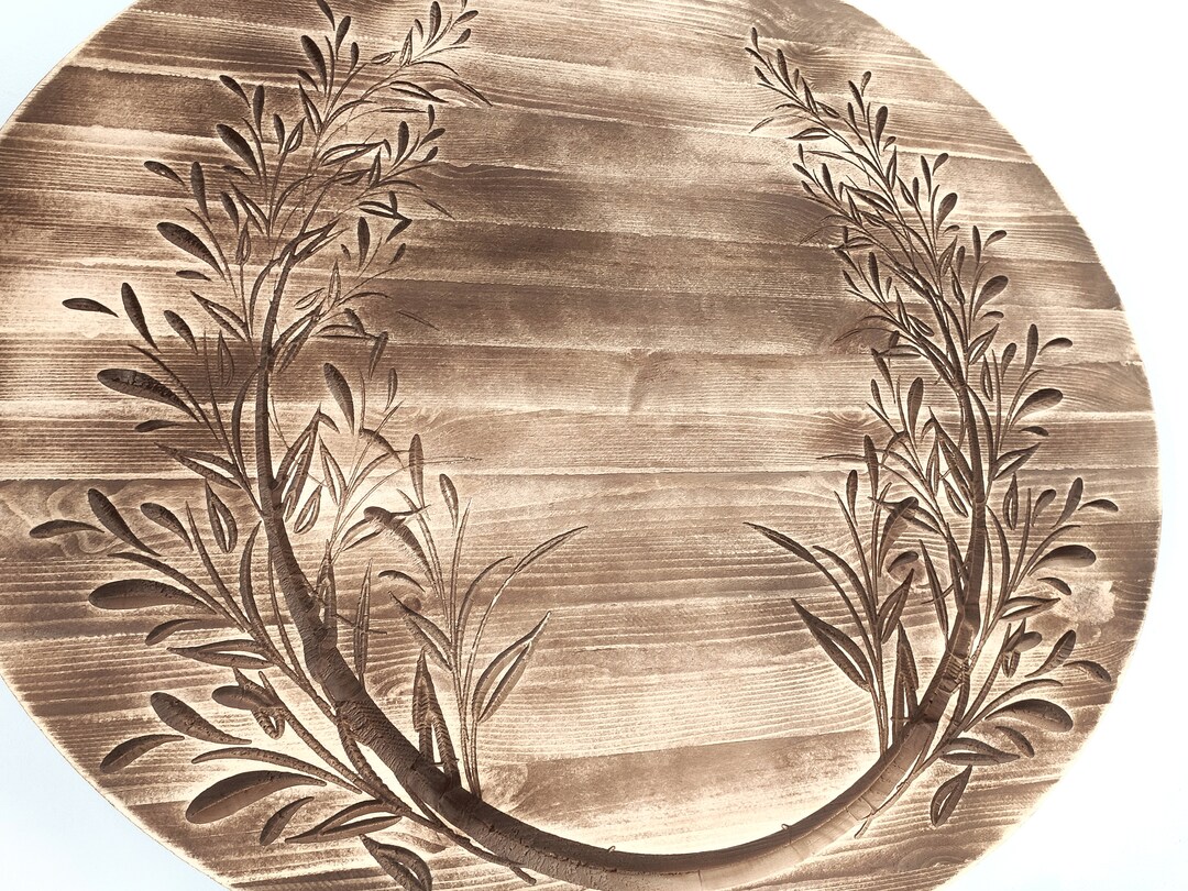 Oversized Wooden Hunting Trophy Shield, Carved Hunter's Trophy Stand ...