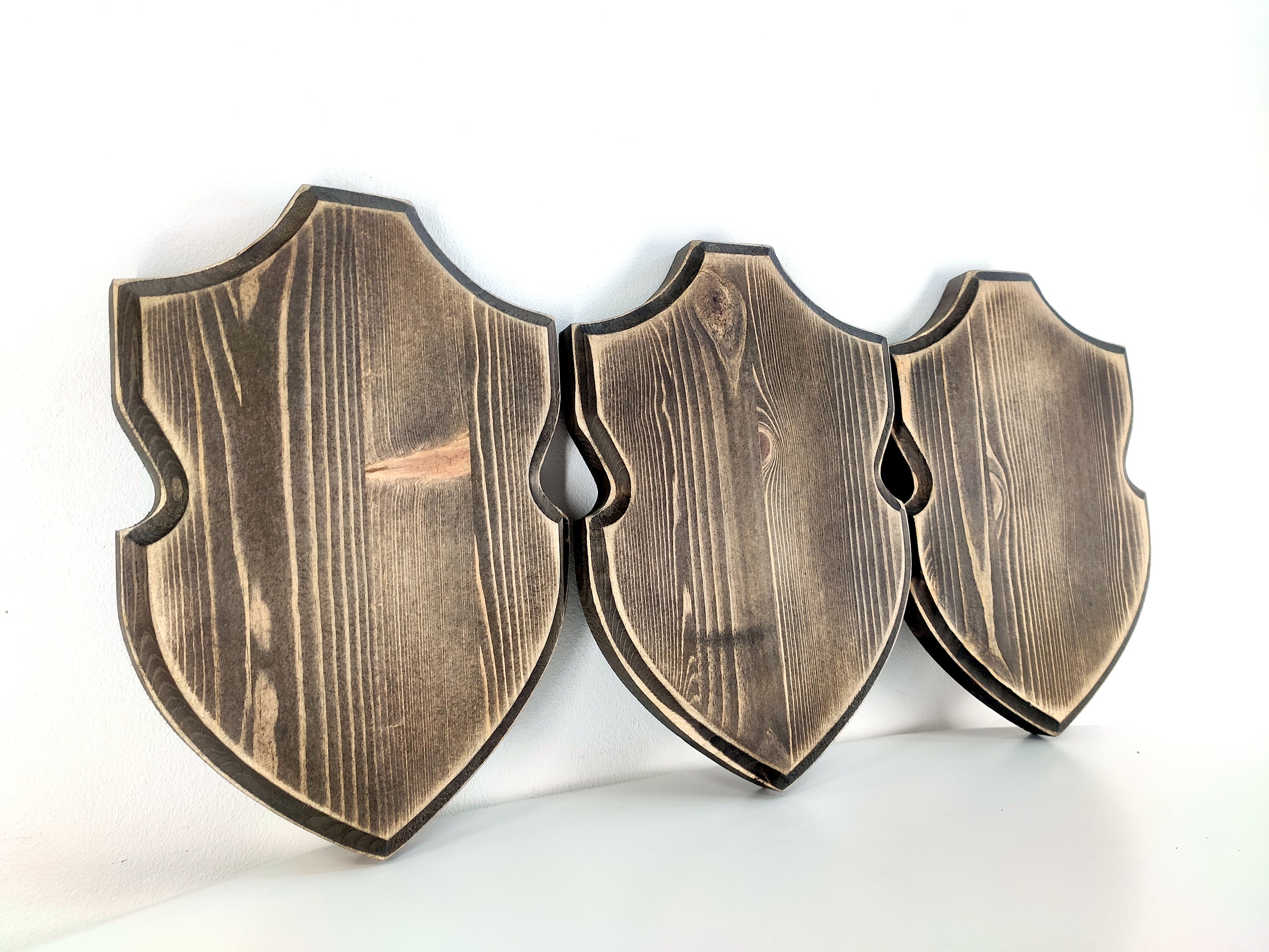 Wooden Hunting Trophy Shield, Carved Hunter's Trophy Stand, Custom ...